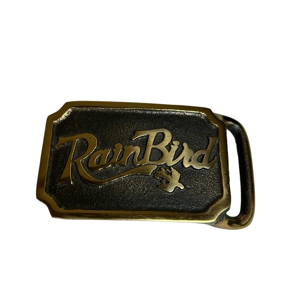 Accessories | Rain Bird Belt Buckle Brass Rectangular Solid Rain Bird ...